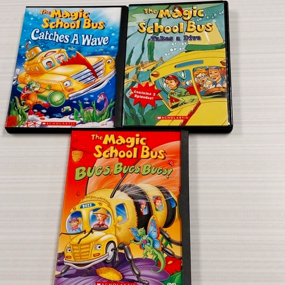 Scholastic | Other | 3 Magic School Bus Dvds | Poshmark